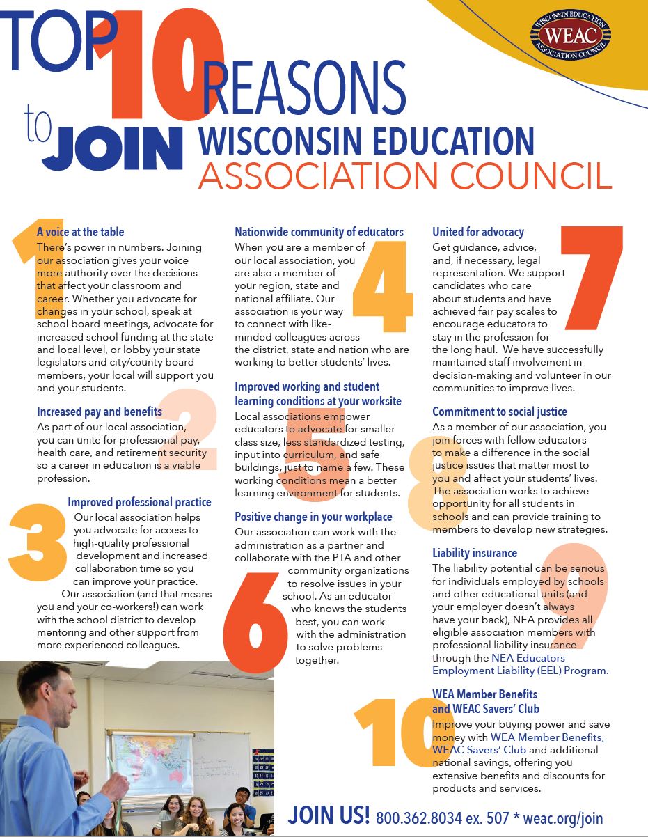 Membership Booklets & Flyers - Wisconsin Education Association Council